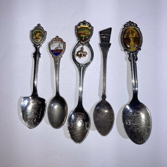 Other | Lot Of 5 Vintage Collectible Souvenir Travel Spoons Oregon ...